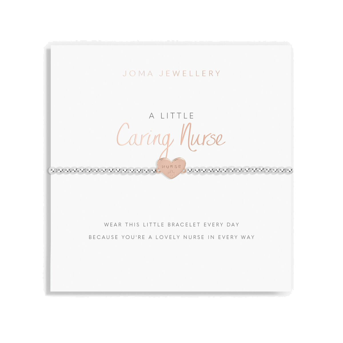 Joma Jewellery A Little Caring Nurse Bracelet - Heart Charm Gift ...