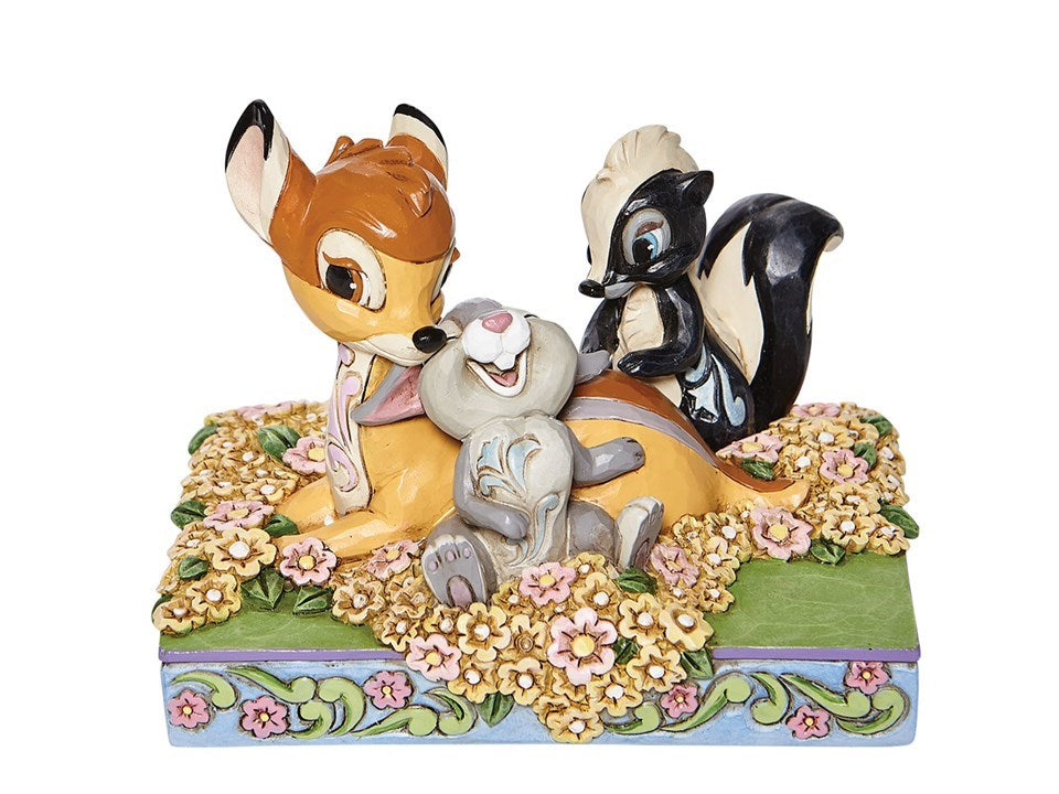Disney Traditions - "Childhood Friends" - Bambi, Thumper & Flower Figu ...