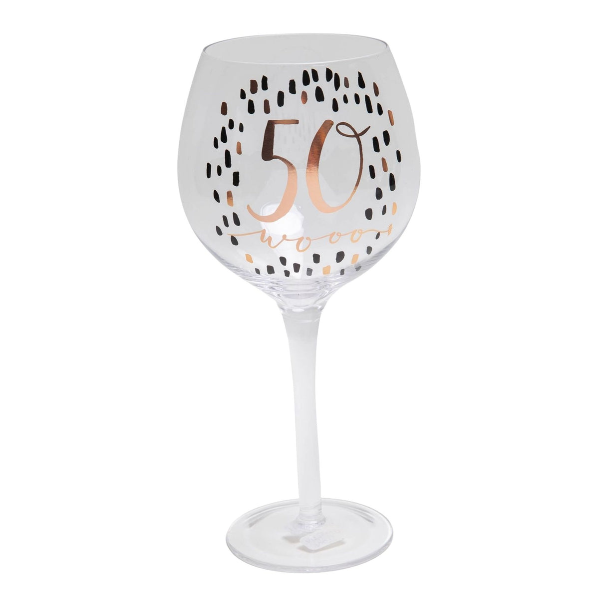 Luxe Birthday Gin Glass with Rose Gold Foil - 50 Wooo – Curios Gifts