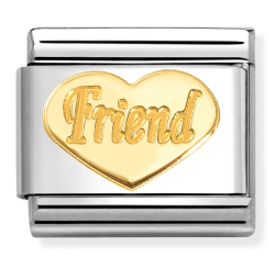 Nomination Italy Classic Yellow Gold Friend Heart Charm – Curios Gifts