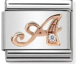 430310/01 Classic 9ct Rose Gold Letter A – Curios Gifts