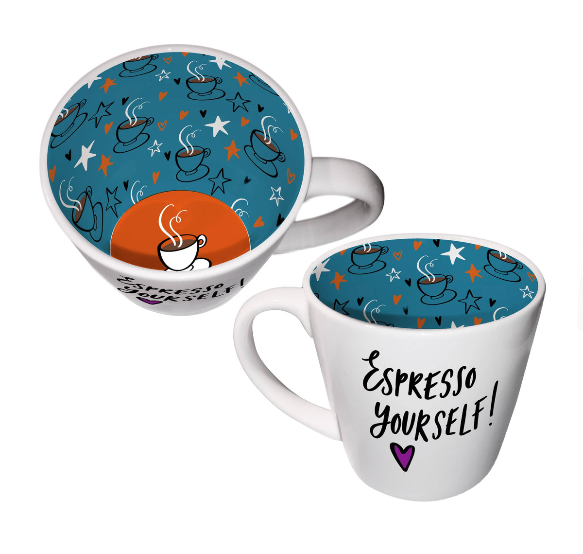 Inside Out Espresso Yourself Mug: Creative Coffee Design – Curios Gifts